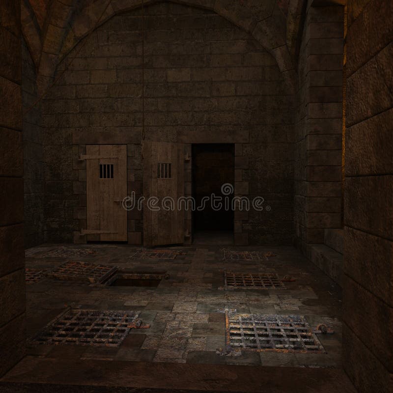 3d-illustration of an Dungeon Jail for Background Usage Stock ...