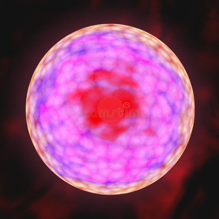 3d rendering of cell stock illustration. Illustration of microscopic ...