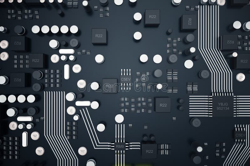 3d Rendering Central Computer Processors Cpu Concept Electronic Engineer Of Computer Technology