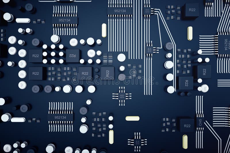 3d Rendering Central Computer Processors Cpu Concept Electronic Engineer Of Computer Technology