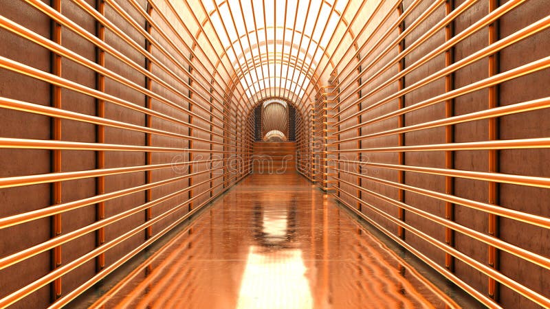 3D Rendering of the Central Hall Stock Illustration - Illustration of ...