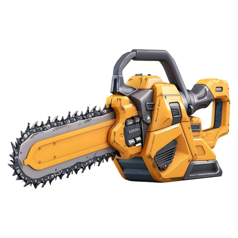 3D Rendering of a Chainsaw on Transparent Background - Ai Generated ...