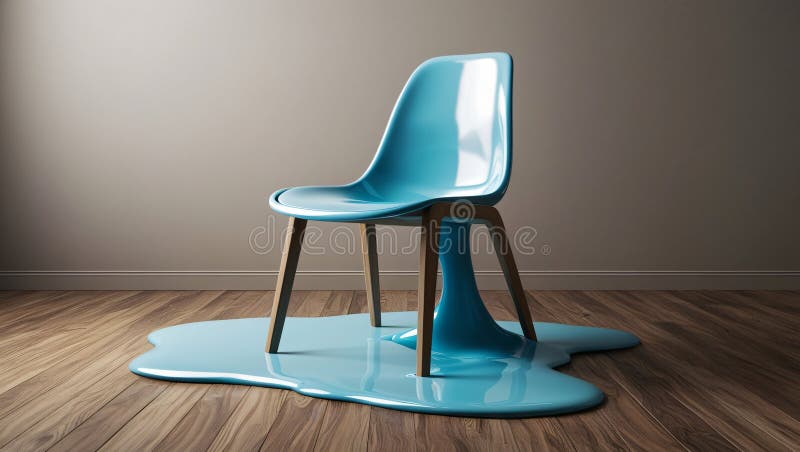 3d Rendering of Chair Melting Photo Stock Illustration - Illustration ...