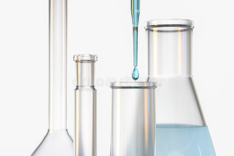 3d Rendering, Chemical Vessels in the Laboratory Stock Image - Image of ...