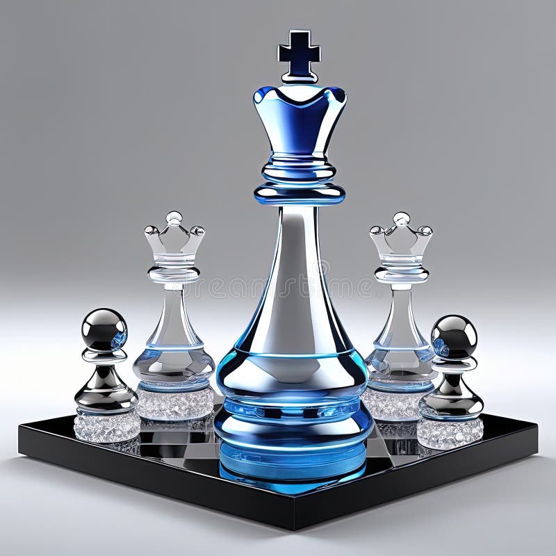 3d Rendering Chess Figure 3d Rendering Chess Figure Chess Board with ...