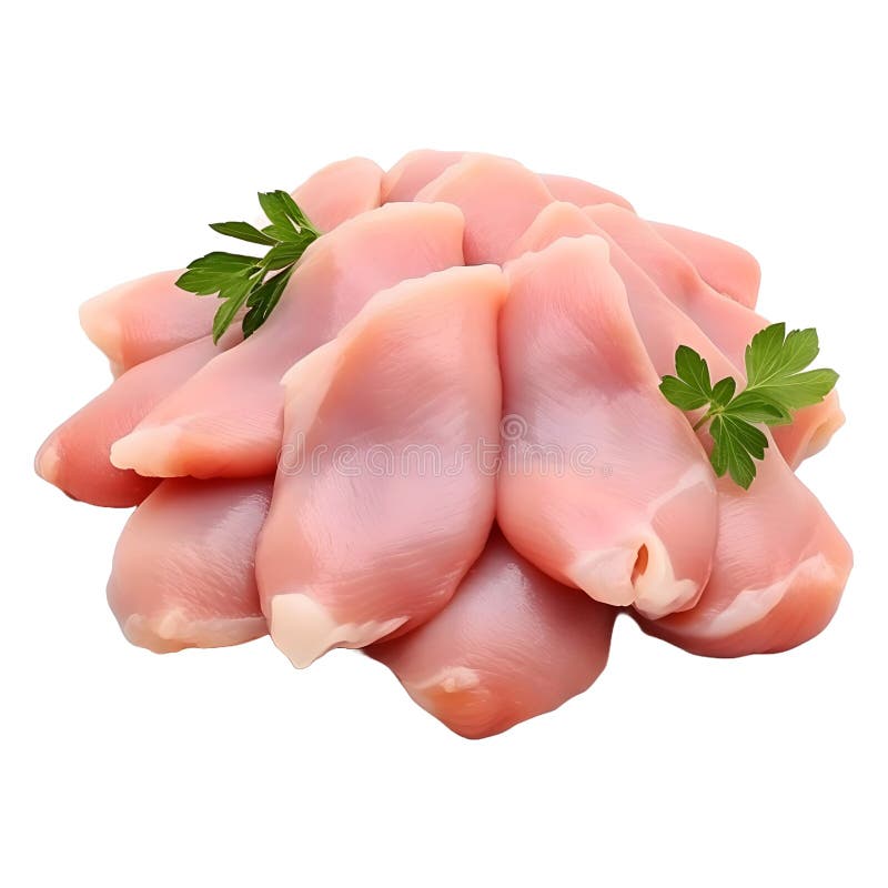 3D Rendering of a Chicken Raw Meat on Transparent Background - Ai ...