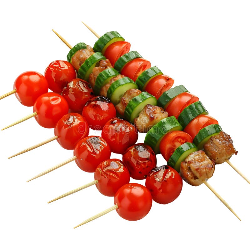 3D Rendering of a Chicken Tikka Stick BBQ on Transparent Background ...