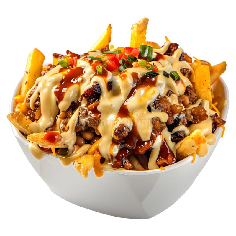 3D Rendering of a Chili Cheese Fries on Transparent Background - Ai ...