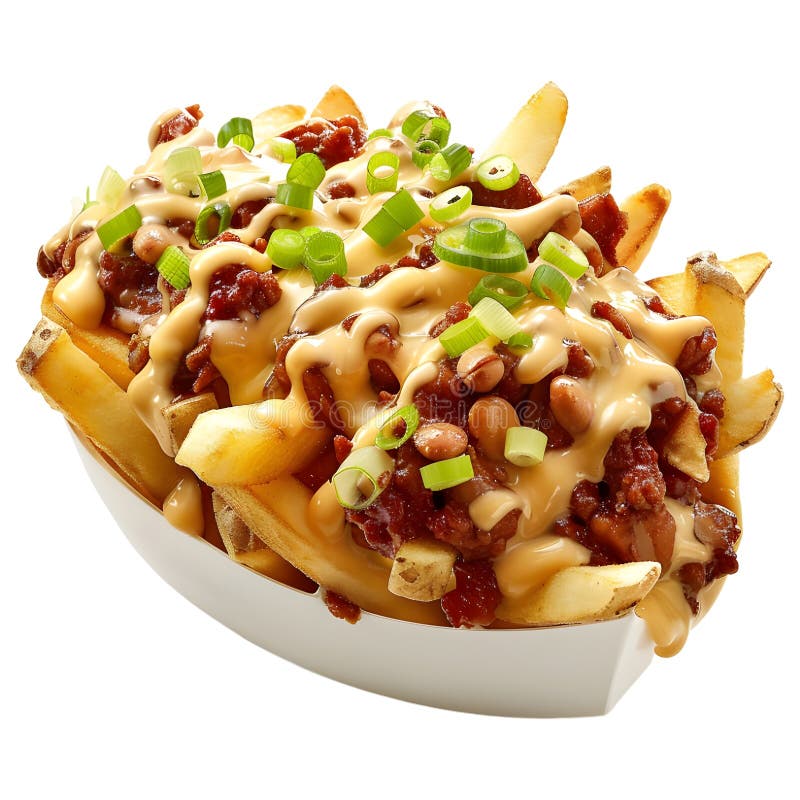 3D Rendering of a Chili Cheese Fries on Transparent Background - Ai ...