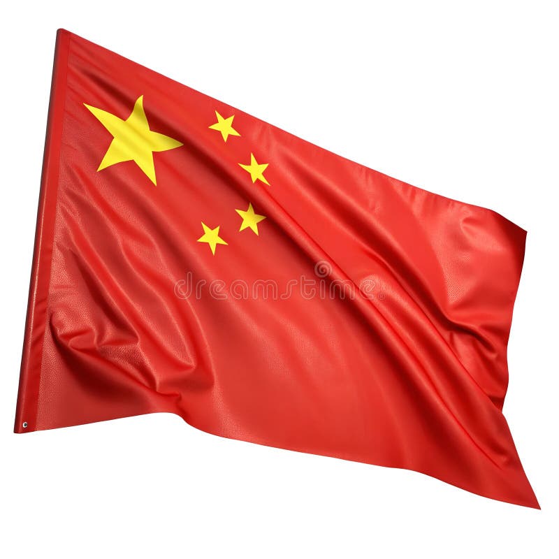 3D Rendering of China Flag stock illustration. Illustration of flag ...