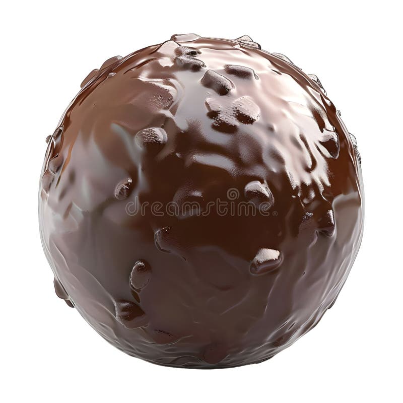 3D Rendering of a Chocolate Ball on Transparent Background - Ai ...