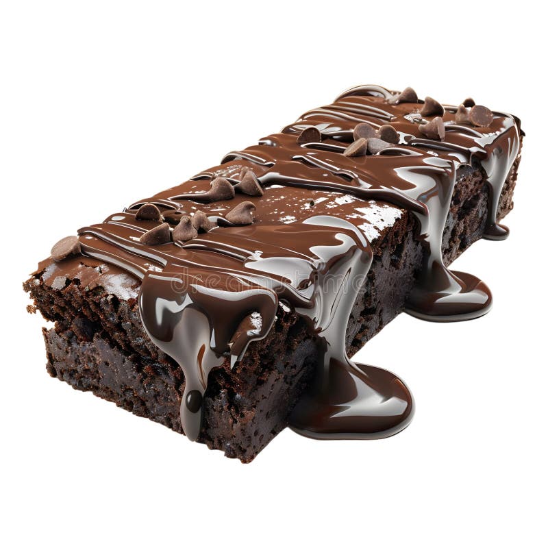 3D Rendering of a Chocolate Slice on Transparent Background - Ai ...