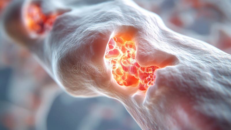 3D Rendering of Chondrocyte Activity in Joint Repair Process Stock ...