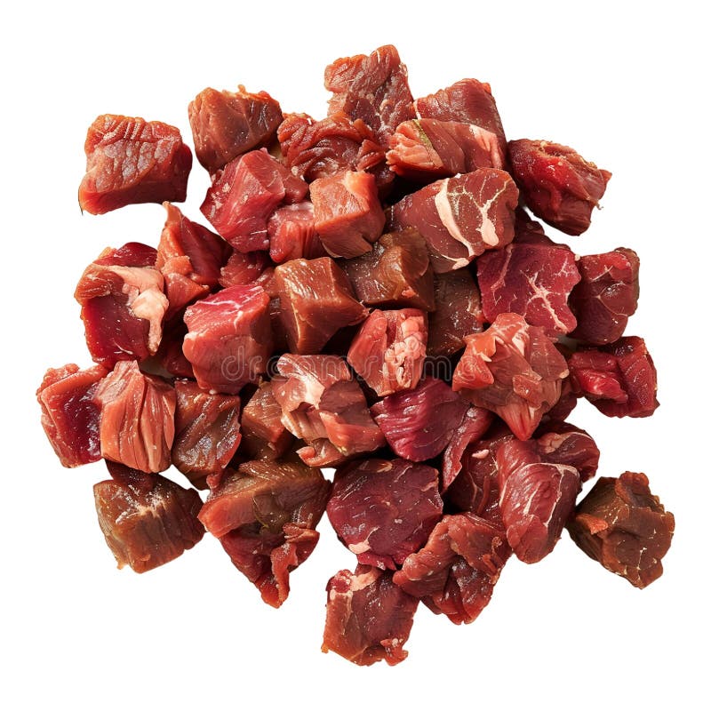 3D Rendering of a Chopped Raw Meat on Transparent Background - Ai ...