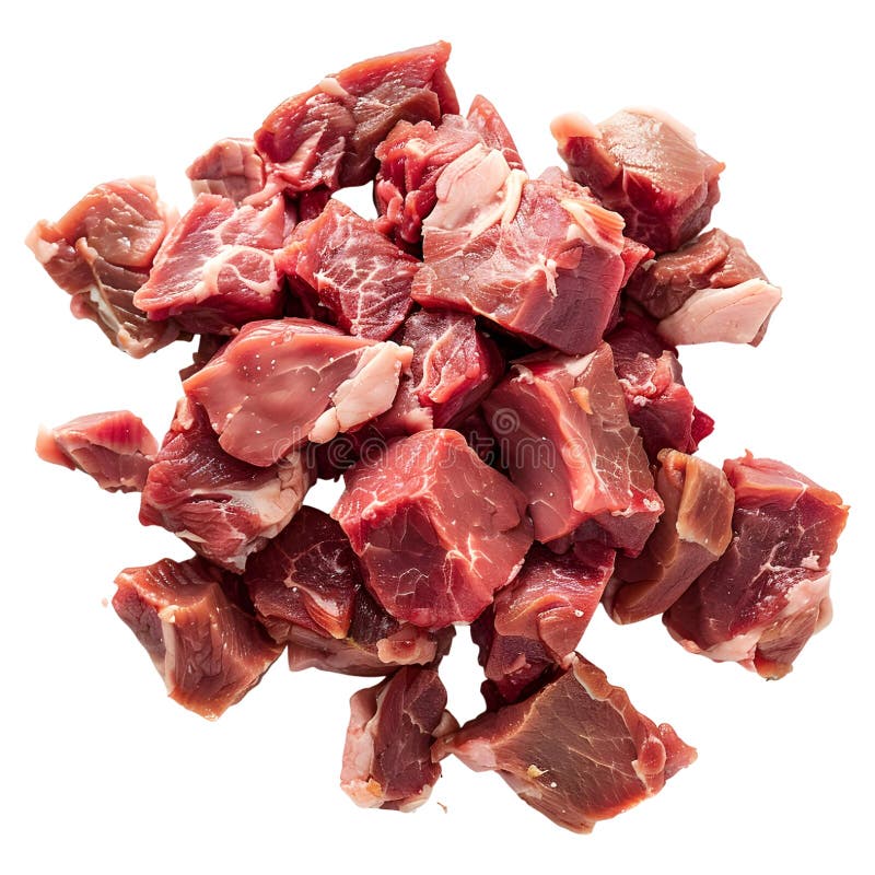 3D Rendering of a Chopped Raw Meat on Transparent Background - Ai ...
