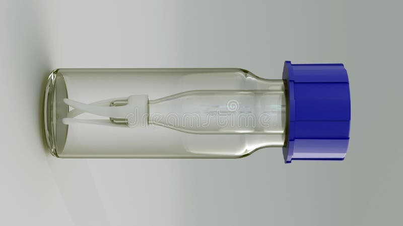 A 3d Rendering of Chromatography Vial Stock Illustration - Illustration ...