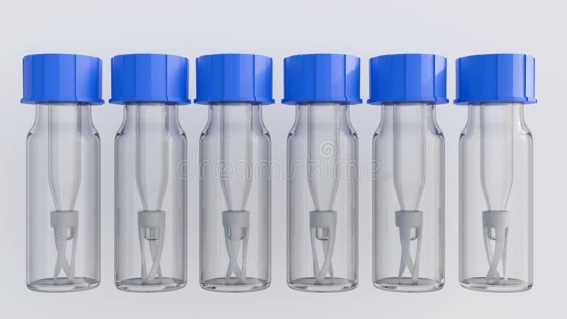 A 3d Rendering of Chromatography Vial Stock Illustration - Illustration ...