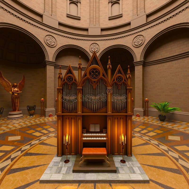 3D rendering of church stock illustration. Illustration of game - 201213612