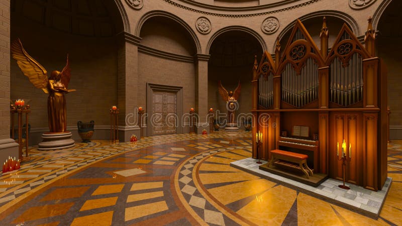 3D rendering of church stock illustration. Illustration of cathedral ...