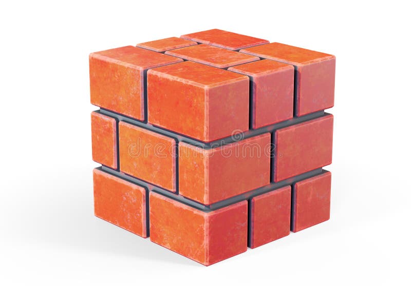 3d Rendering of Cinder Blocks Isolated on the White Background Stock ...