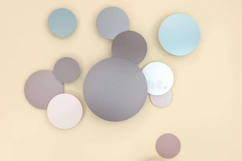 3d Rendering, Circle Frame Card Template Stock Illustration ...