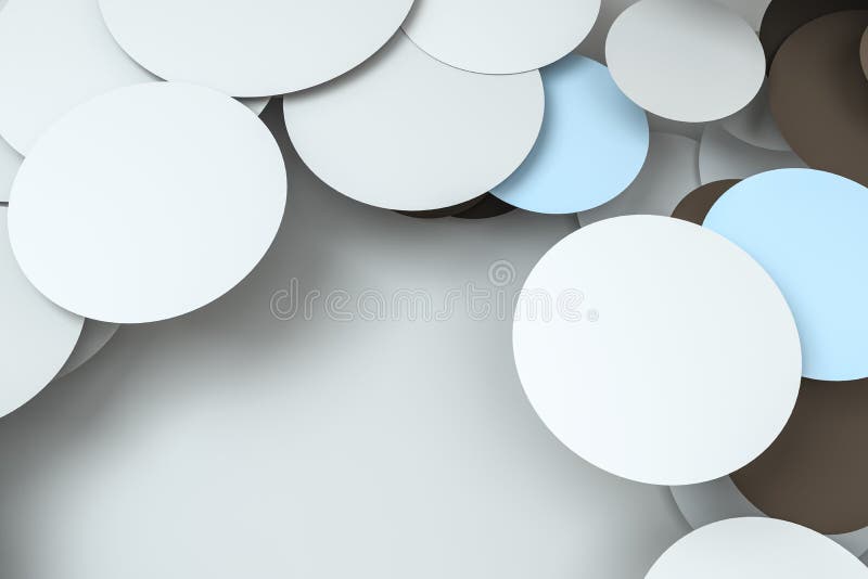 3d Rendering, Circle Frame Card Template Stock Illustration ...