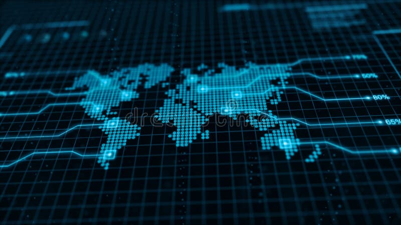 3D Rendering Circle Hud Head Up Display Interface with Ui Map Graph Bar ...