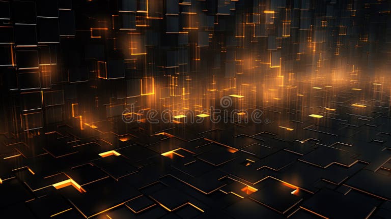 3D Rendering of a Circuit Board with Glowing Lights, Perfect for ...