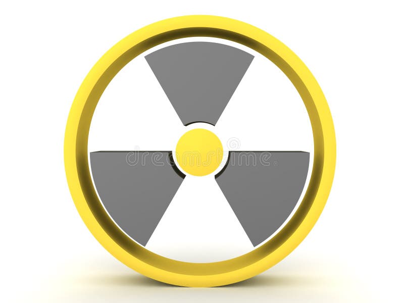 3D Rendering of Radioactive Sign with Exclamation Point Above Stock ...