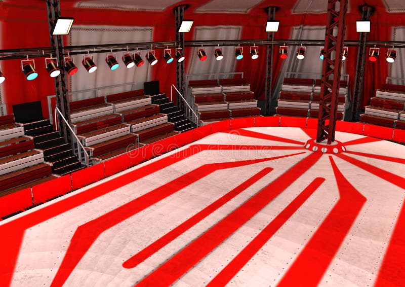 3D Rendering Circus Performing Area Stock Illustration - Illustration ...
