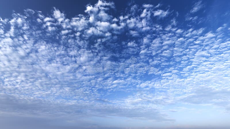 3D Rendering of the Cirrocumulus Clouds Stock Illustration ...