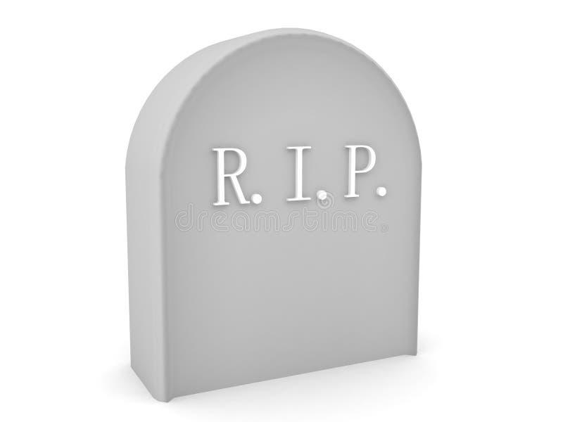 3D Rendering of Classic Grey Tombstone Stock Illustration ...
