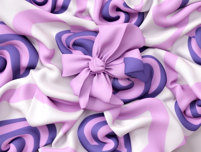 3d Rendering of Clean Cloth Texture Decorated with Ribbons Stock ...