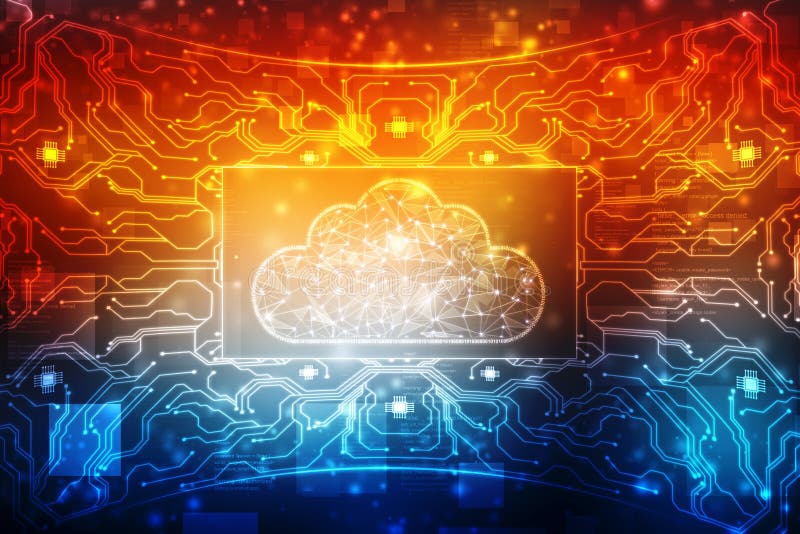 Cloud Computing Concept Background, Digital Abstract Background Stock Photo - Image of mobile ...