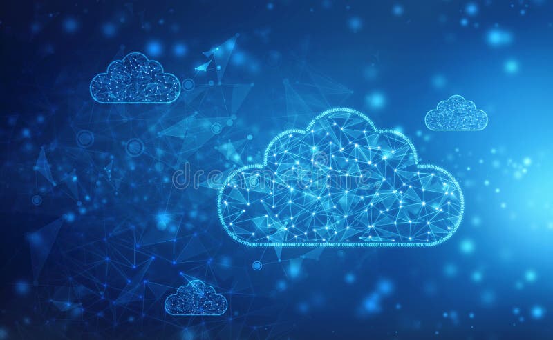 Cloud Computing Concept, Cloud Network. 3d Rendering Stock Image - Image of email, modem: 117909397