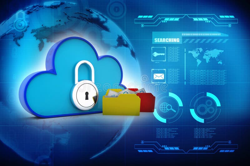 3d Rendering Cloud Computing Concept Stock Illustration Illustration