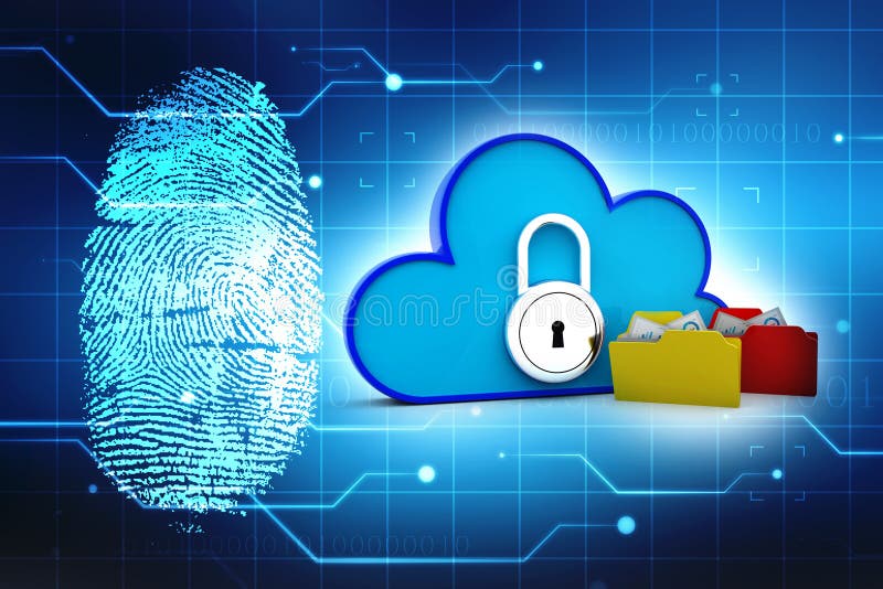 Cloud Computing, Cloud with Computer in Abstract Technology Background. 3d Render Stock ...