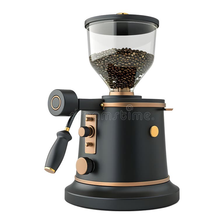 3D Rendering of a Coffee Beans Cutter Machine on Transparent Background ...