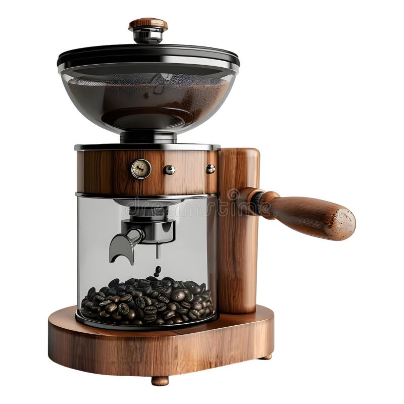 3D Rendering of a Coffee Beans Cutter Machine on Transparent Background ...