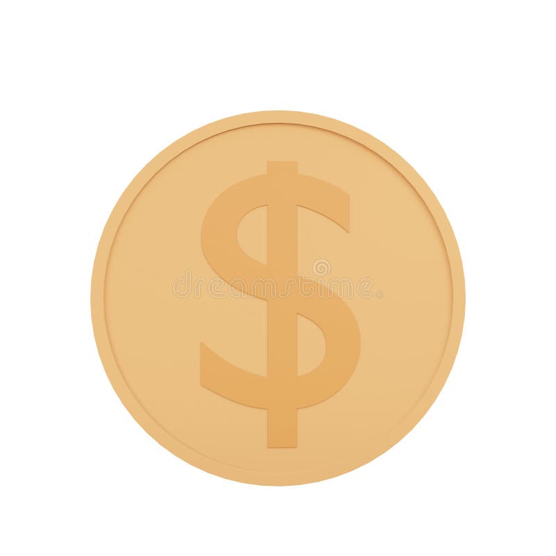 3d Rendering of Coin, 3d Icons Isolated Stock Illustration ...
