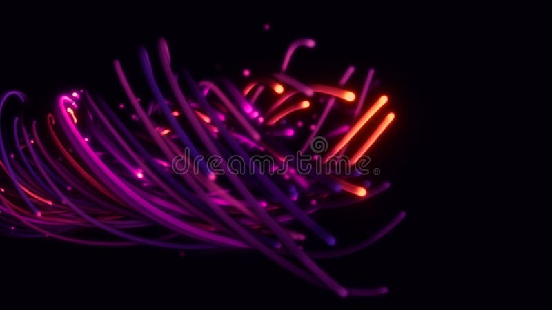 3D Rendering of a Colorful Abstract Background of Strings, Lines ...