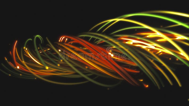 3D Rendering of a Colorful Abstract Background of Strings, Lines ...