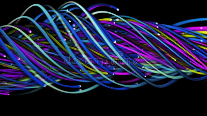 3D Rendering of a Colorful Abstract Background of Strings, Lines ...