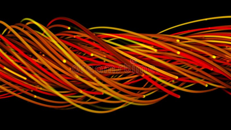 3D Rendering of a Colorful Abstract Background of Strings, Lines, Ribbons, Fibers or Wires Stock ...