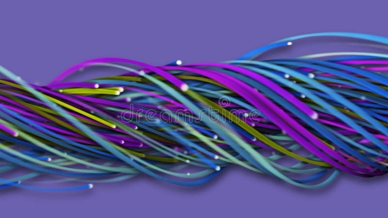 3D Rendering of a Colorful Abstract Background of Strings, Lines ...