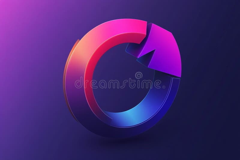 Vibrant Circular Arrow Signifying Renewal and Progress Stock ...
