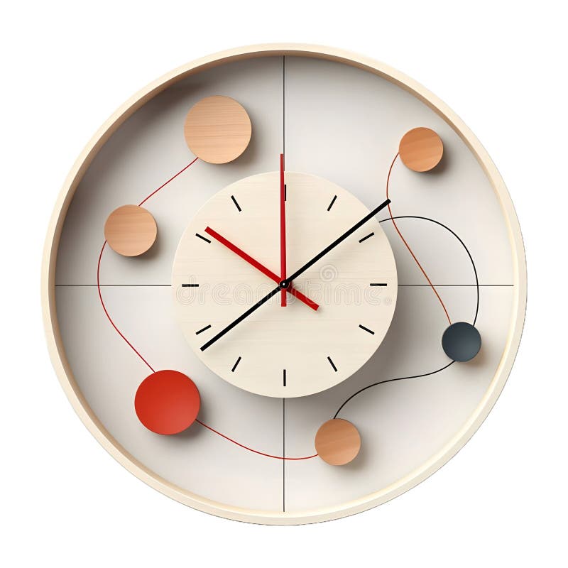 3D Rendering of a Colorful Clock on Transparent Background - Ai ...