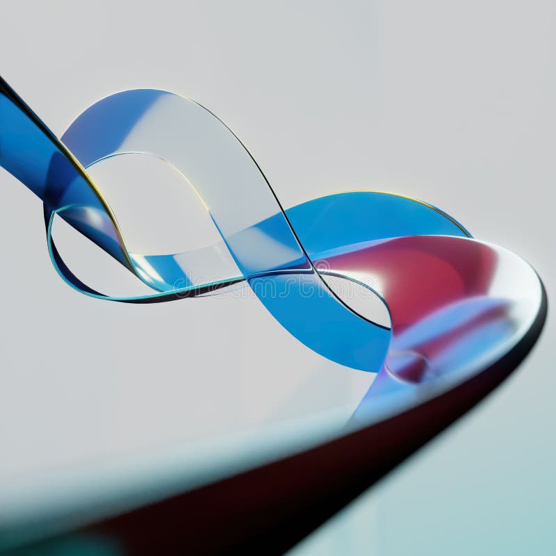 3D Rendering.of Colorful Display of Translucent with Refraction Art ...