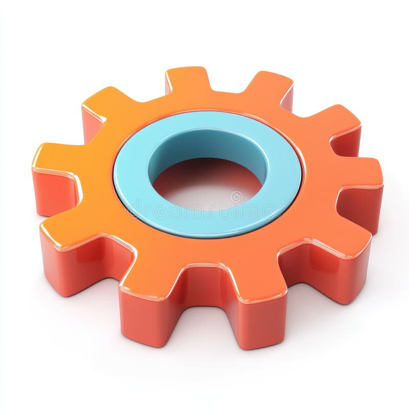 **Title:** Orange and Teal Interlocking Gears: Teamwork, Mechanism, and ...