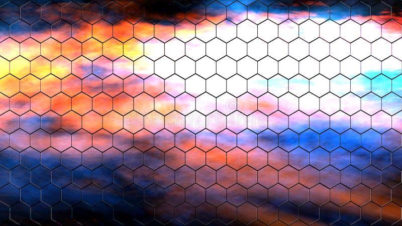 3d Rendering Colorful Hexagon Pattern with Nice Color Stock ...